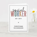 Custom Name Social Worker graduation Card | Zazzle