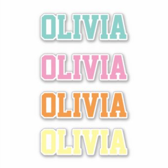 Custom Name Sticker | Zazzle