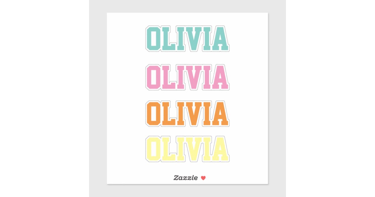 Custom Name Sticker | Zazzle