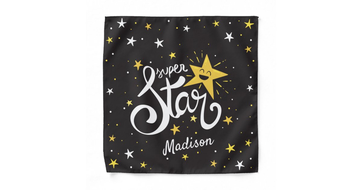 Custom name Superstar Bandana | Zazzle
