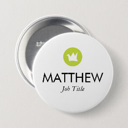 Custom Name Tag Pinback Button | Zazzle