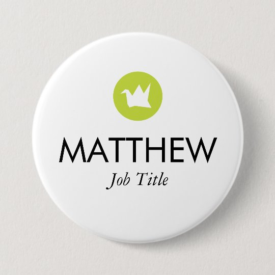 Custom Name Tag Pinback Button | Zazzle.com