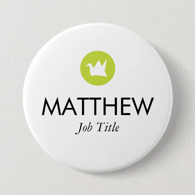 Custom Name Tag Pinback Button | Zazzle