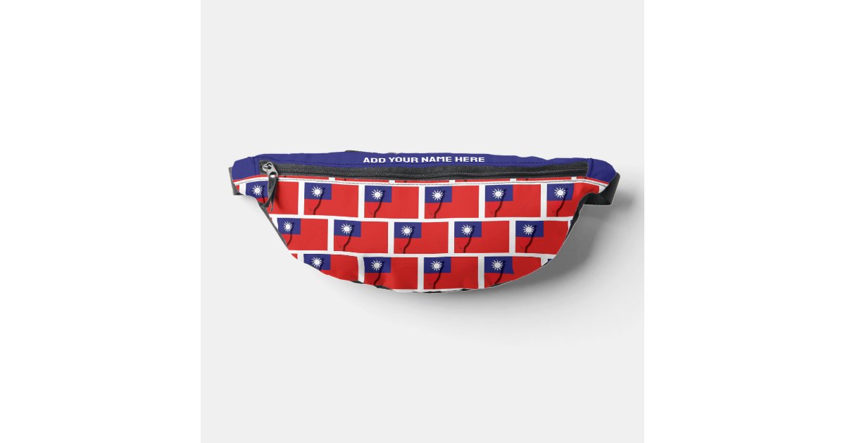 Custom Name TAIWANESE FLAG OF TAIWAN Fanny Pack | Zazzle