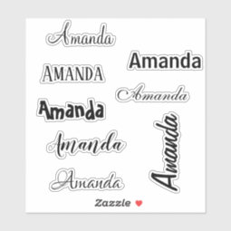 Custom Name Template Sticker | Zazzle