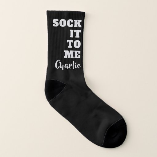 Custom Name, Text & Color socks | Zazzle
