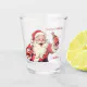 Custom Name & Text Funny Drunk Santa Shot Glass | Zazzle