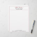 Custom Name Text Personalized Modern Letterhead | Zazzle