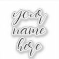 Custom Name Text Script Helmet Stickers | Zazzle