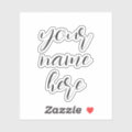 Custom Name Text Script Helmet Stickers | Zazzle