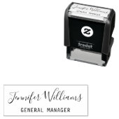Custom Name Title Personalized Script Signature Self-inking Stamp | Zazzle