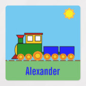 Custom Name | Train on the Railroad Tracks Kids' Labels | Zazzle