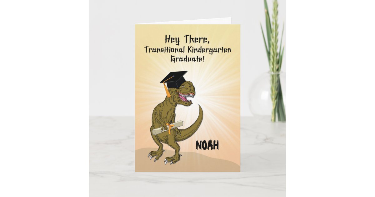 Custom Name Transitional Kindergarten Graduation Card | Zazzle