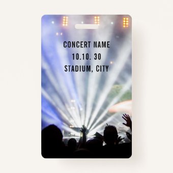 Custom Name VIP All Access Pass Concert Badge | Zazzle