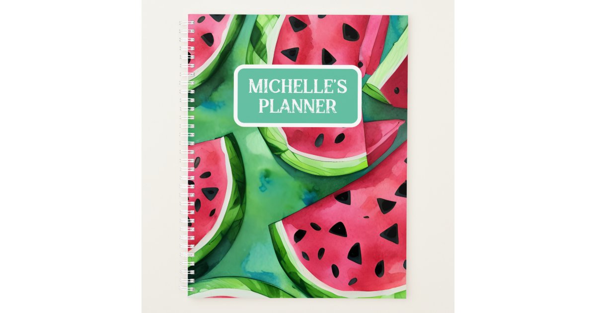 Custom Name Watermelon Planner | Zazzle