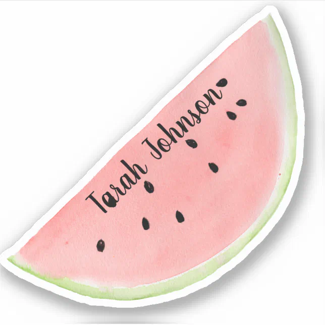 Custom Name Watermelon Sticker | Zazzle
