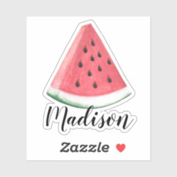 Custom Name Watermelon Sticker | Zazzle