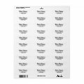 Custom name white plain label | Zazzle