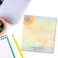 Custom Name Yoga Instructor Sunflower Notepad | Zazzle