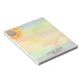 Custom Name Yoga Instructor Sunflower Notepad | Zazzle
