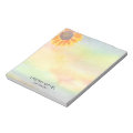 Custom Name Yoga Instructor Sunflower Notepad | Zazzle