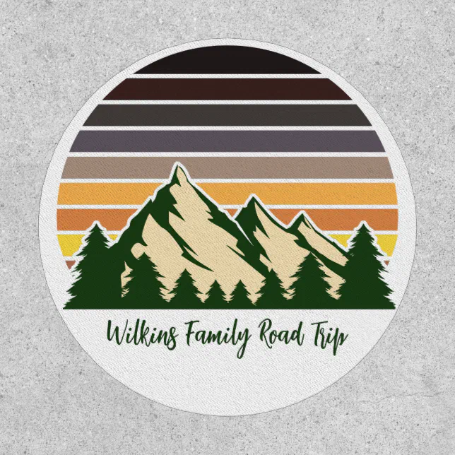 Custom Nature Road Trip Vacation Green Forest Patch | Zazzle