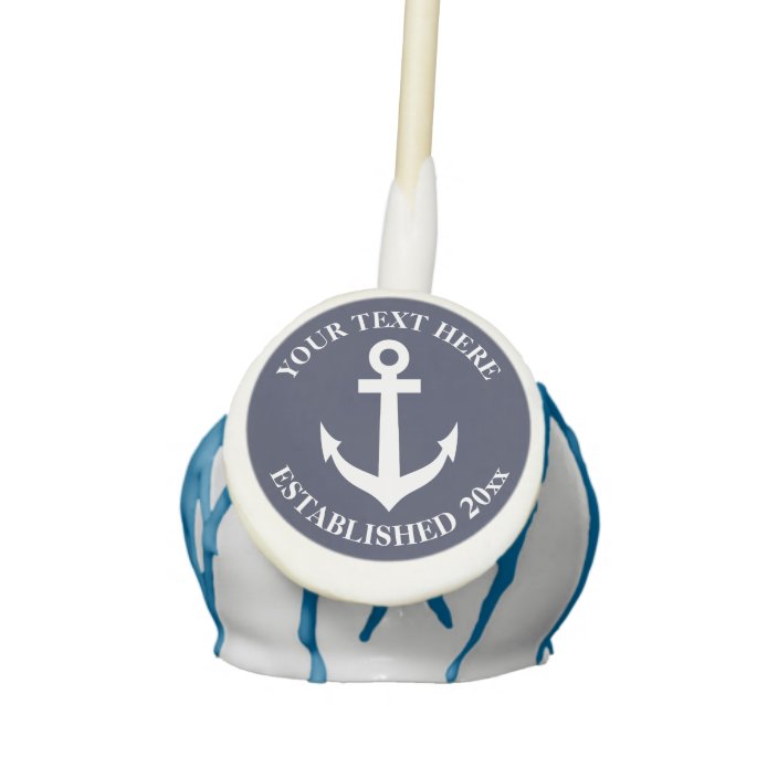 Custom nautical anchor wedding party chocolate cake pops | Zazzle.com