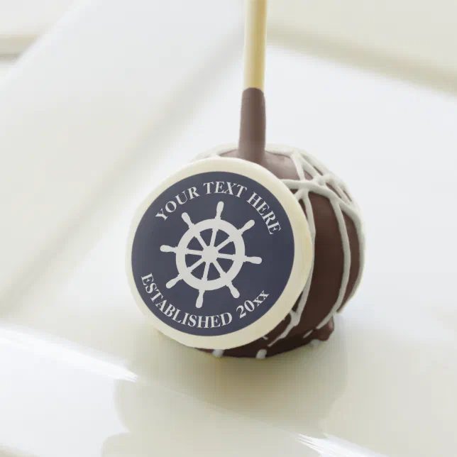 Custom nautical party theme chocolate cake pops | Zazzle