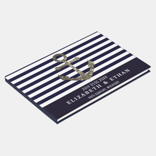 Custom Nautical Sailing Themed Wedding Guest Book | Zazzle