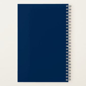 Custom Navy Blue Business Logo and Employee Name Notebook | Zazzle