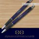 Custom Navy Blue Gold Pen with Logo | Zazzle