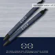 Custom Navy Blue Gray Promotional Pen with Logo | Zazzle