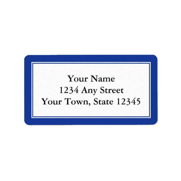 Custom Navy Blue & White Envelope Address Labels | Zazzle.com
