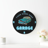 Custom NEON GARAGE Clock ADD Business Name Cars | Zazzle