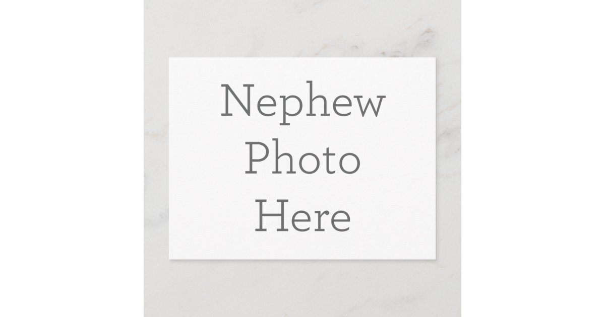 Custom Nephew Photo Postcard Gift | Zazzle