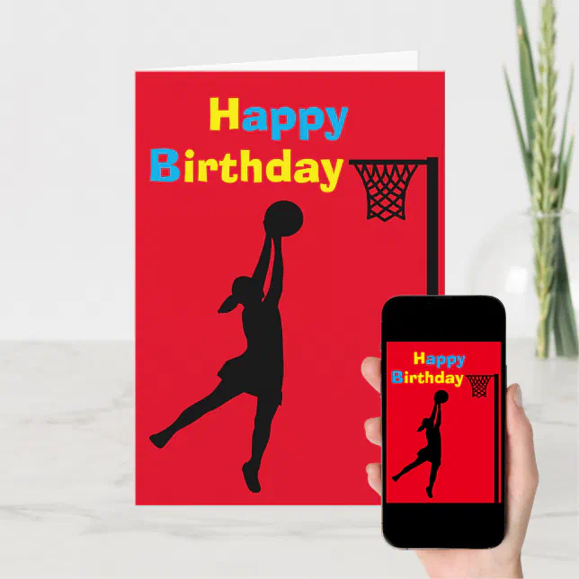 Custom Netball Player Birthday Card | Zazzle