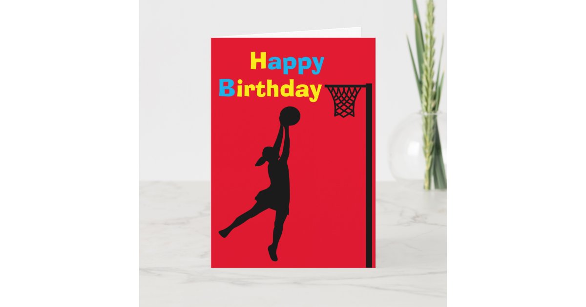 Custom Netball Player Birthday Card | Zazzle