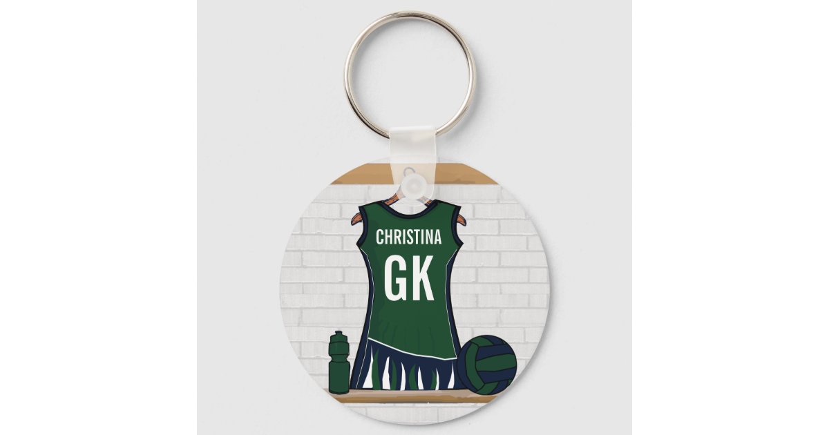 Custom Netball Uniform Keychain | Zazzle
