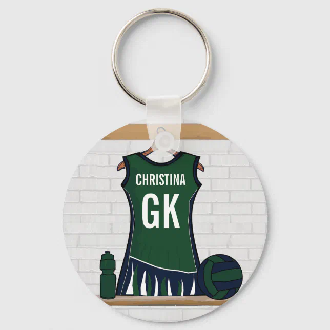 Custom Netball Uniform Keychain | Zazzle