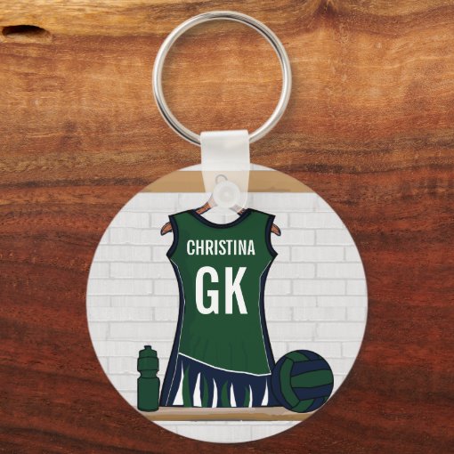 Custom Netball Uniform Keychain | Zazzle