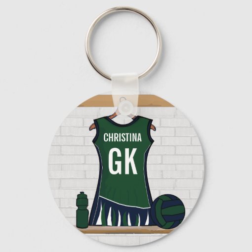 Custom Netball Uniform Keychain | Zazzle