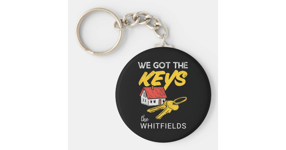 Custom New Home Owners Matching Housewarming Party Keychain | Zazzle