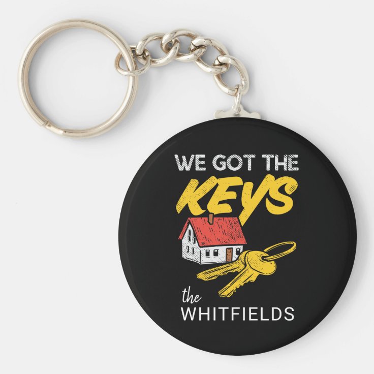 Custom New Home Owners Matching Housewarming Party Keychain | Zazzle