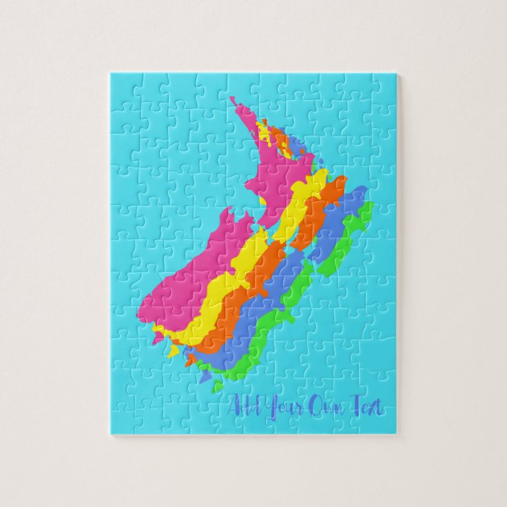 CUSTOM New Zealand Puzzle Bright and Colorful | Zazzle
