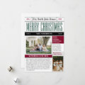 Custom North Pole Times Newspaper Christmas Photo Holiday Card | Zazzle