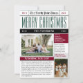 Custom North Pole Times Newspaper Christmas Photo Holiday Card | Zazzle