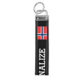 Custom Norwegian flag wrist keychain for Norway | Zazzle