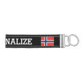 Custom Norwegian flag wrist keychain for Norway | Zazzle