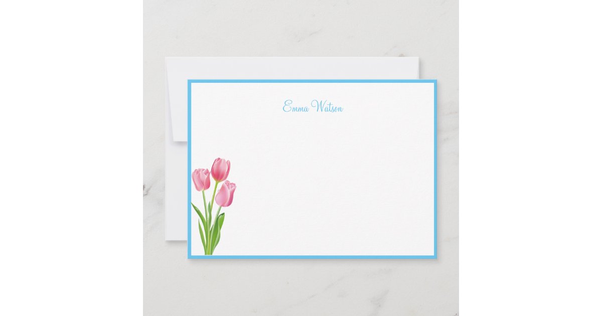 Custom Note Card-Tulips | Zazzle