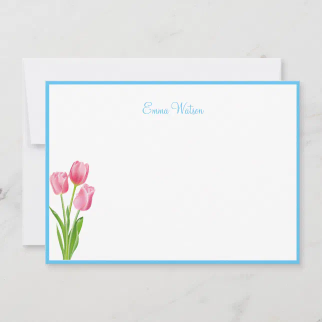 Custom Note Card-Tulips | Zazzle